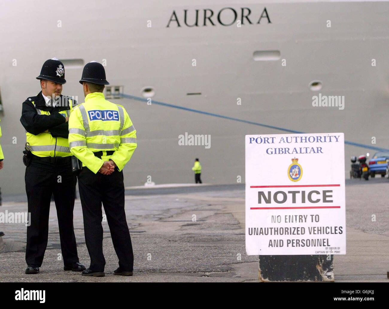 Police Near Aurora Cruise Ship Stock Photo - Alamy