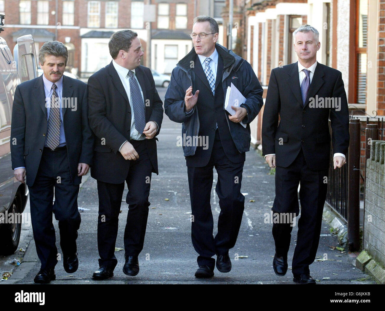 Gerry Kelly (second right) of Sinn Fein, with Irish TD's Arthur Morgan ...