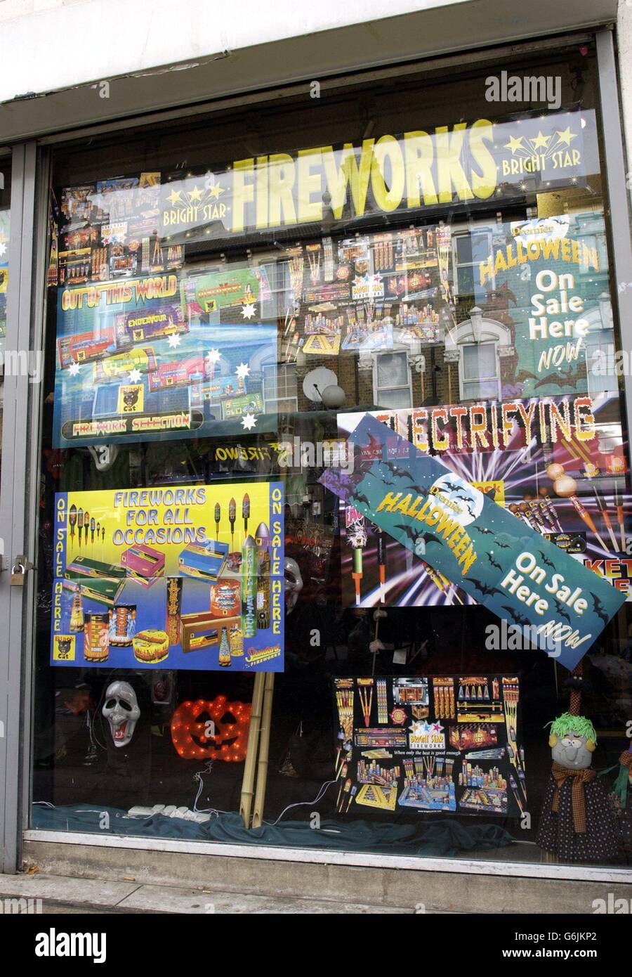 Fireworks on sale in a north london store hi-res stock photography and ...