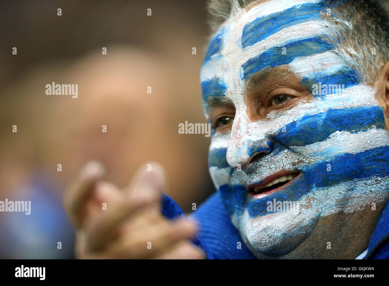 Greece fans celebrate in the stands hi-res stock photography and images ...