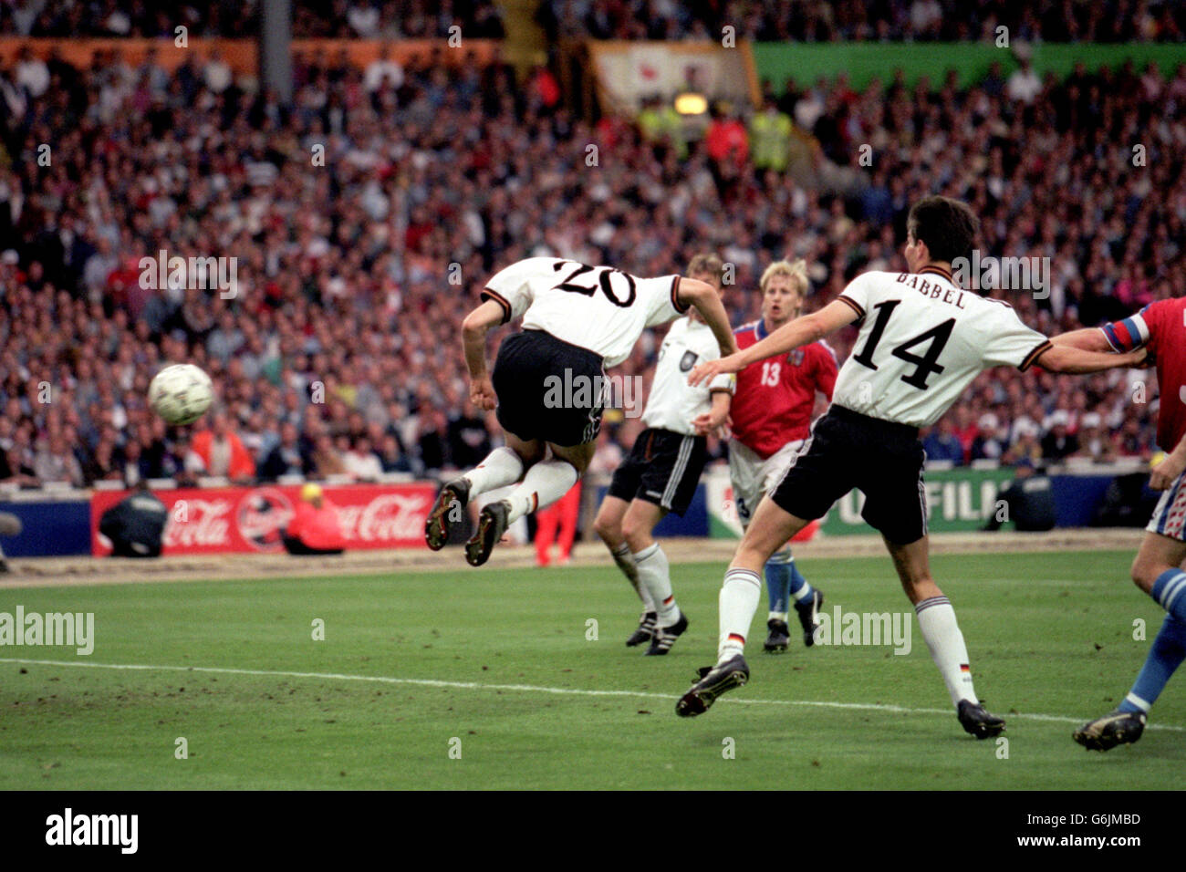 Soccer euro 96 final czech republic v germany wembley hi-res stock ...
