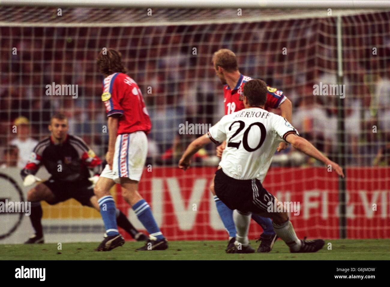 Soccer euro 96 final czech republic v germany wembley hi-res stock ...