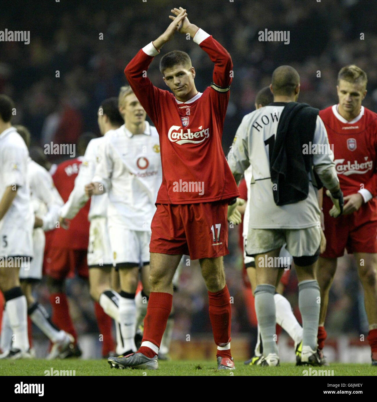 Liverpool captain Steven Gerrard shows his dejection after his team's 2 ...