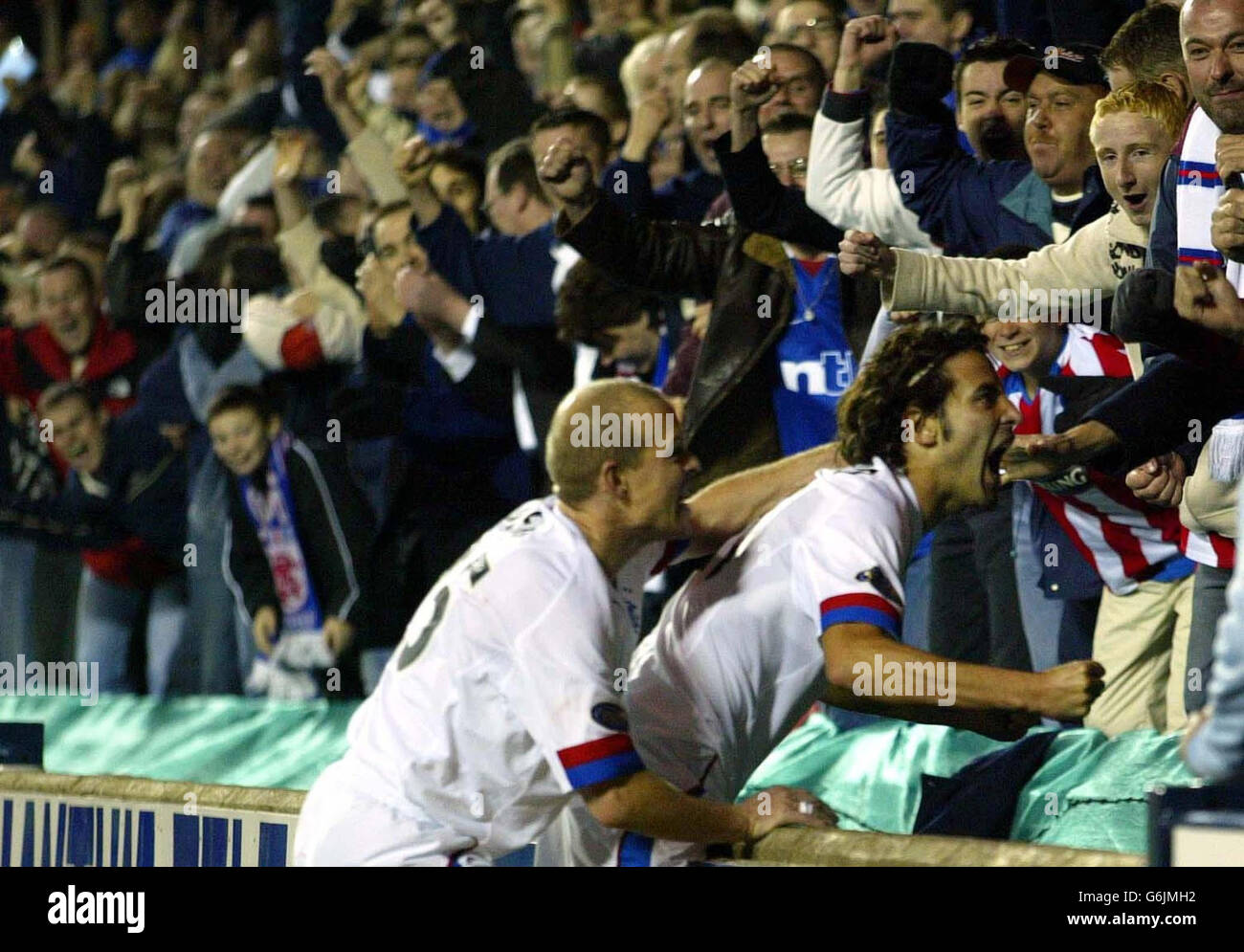 Rangers' Nuno Capucho celebrates scoring the winning goal against ...