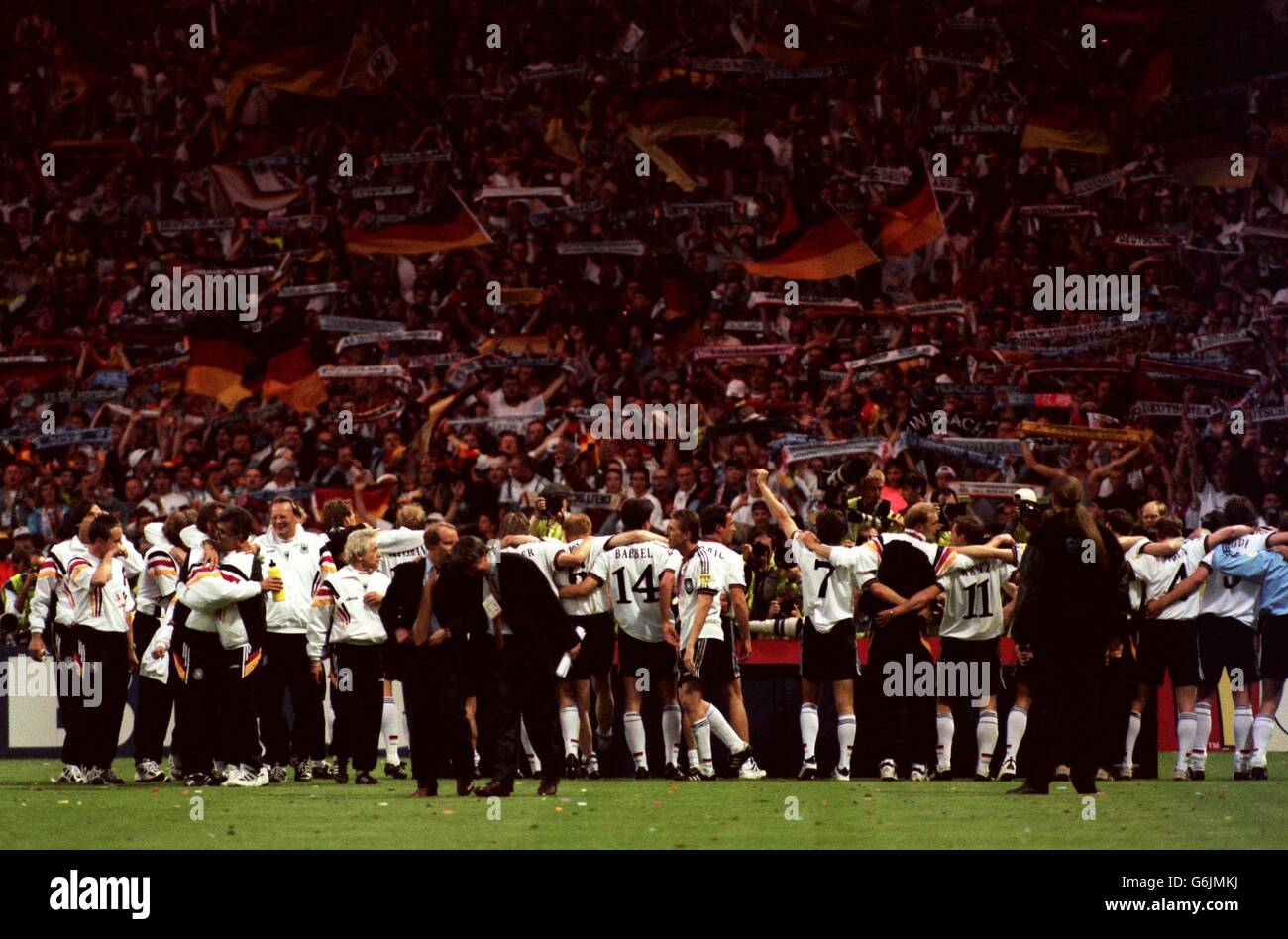 Soccer-Euro 96 Final- Czech Republic v Germany at Wembley. The Germany ...
