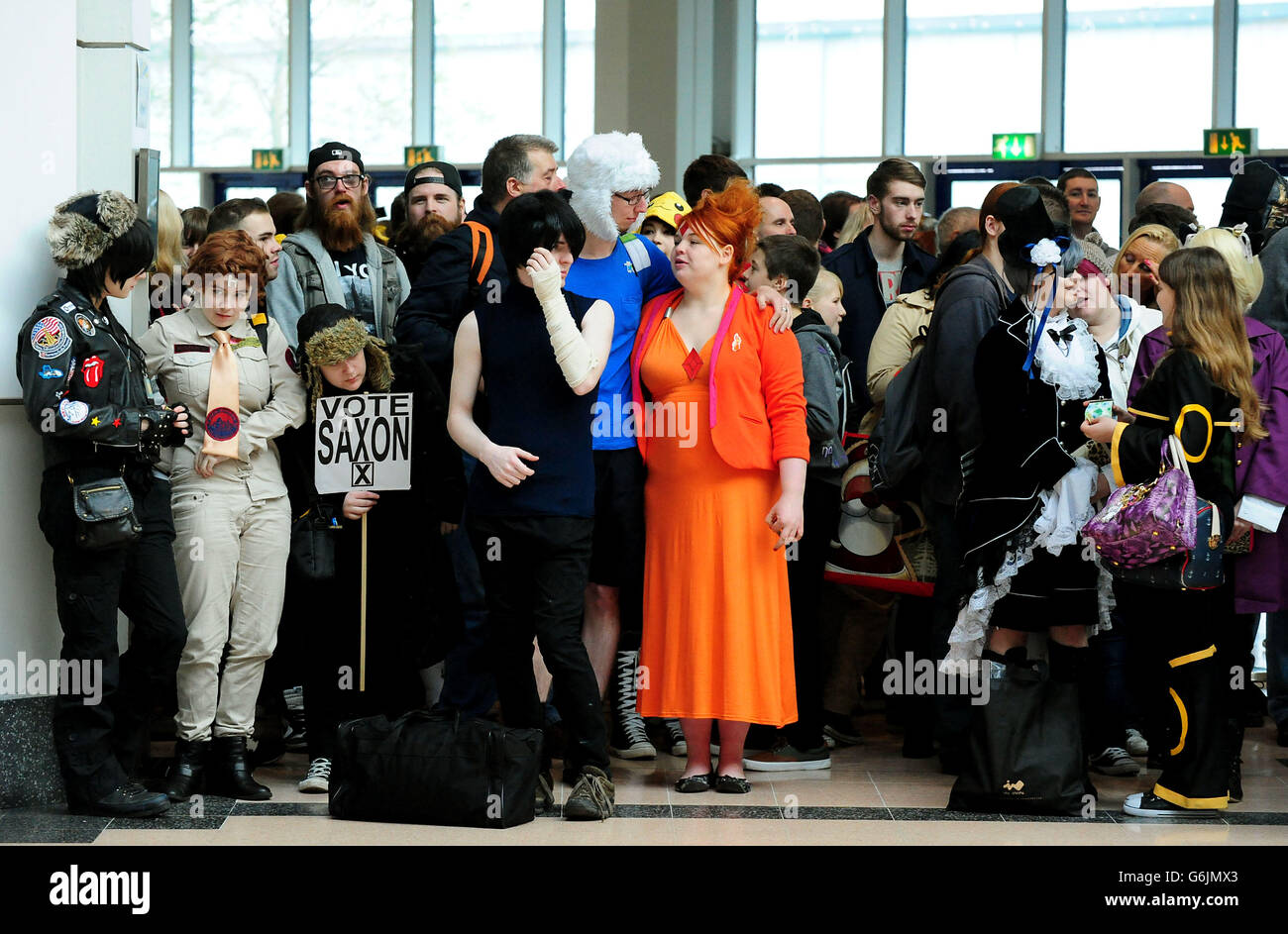 Comic Con enthusiasts attend the MCM Birmingham Comic Con at The NEC ...