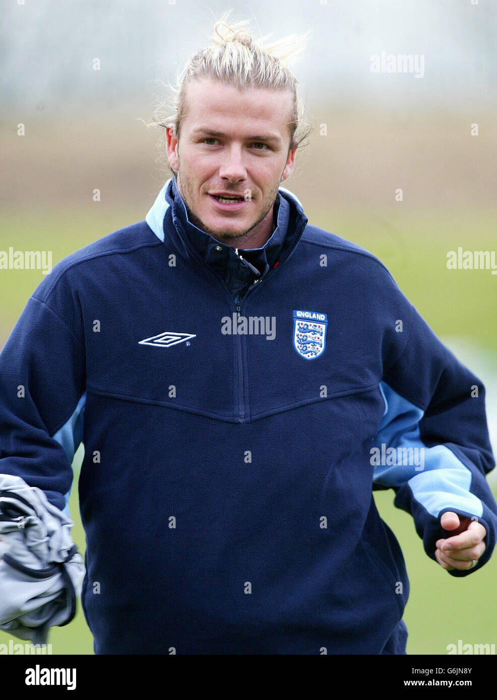 David Beckham England Training Stock Photo - Alamy