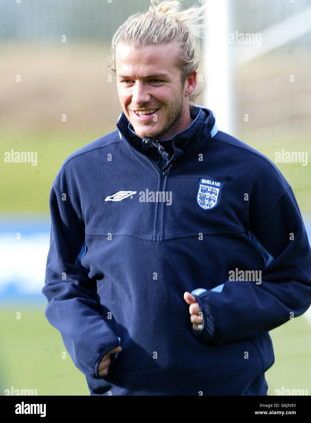 David Beckham England Training Stock Photo - Alamy