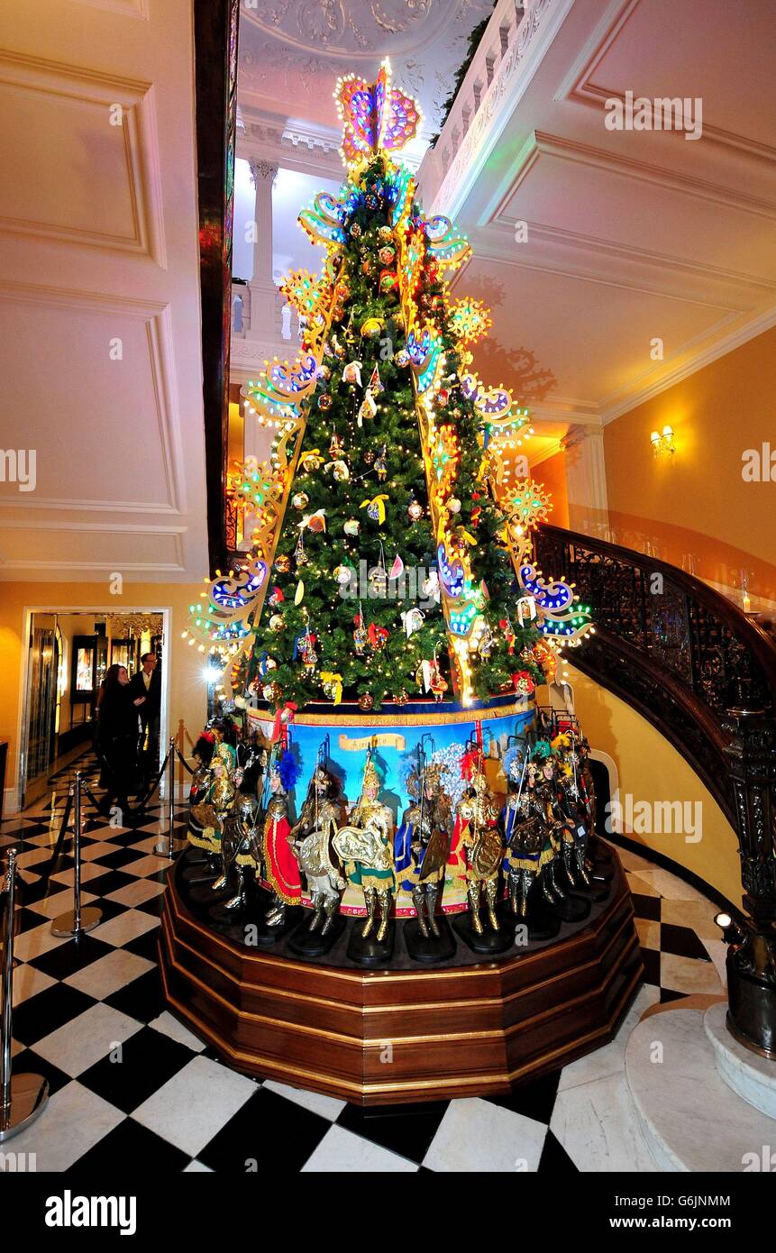 Claridge's Christmas Tree unveiling - London. The Claridge's Christmas ...