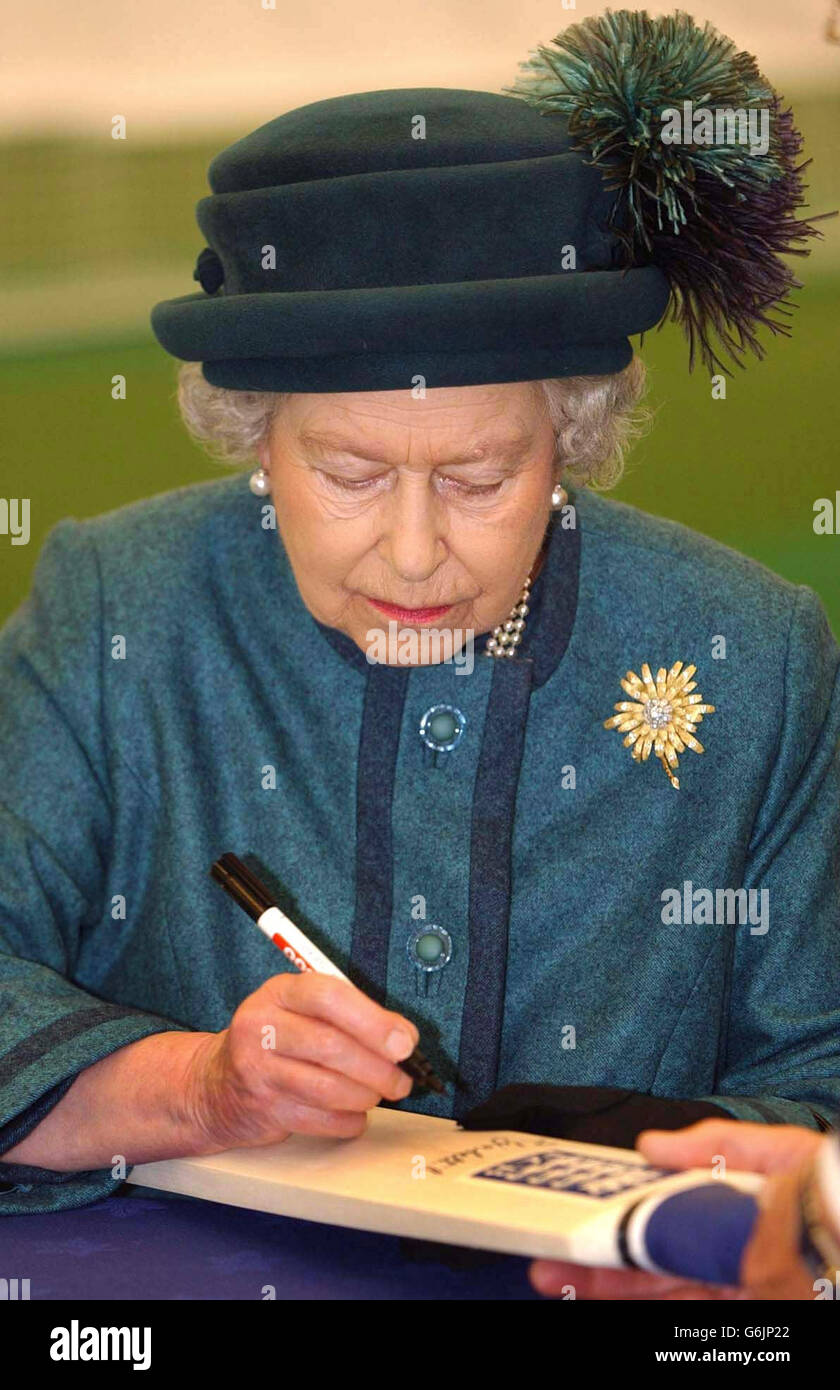 Queen at Opening of National Cricket Academy Stock Photo - Alamy