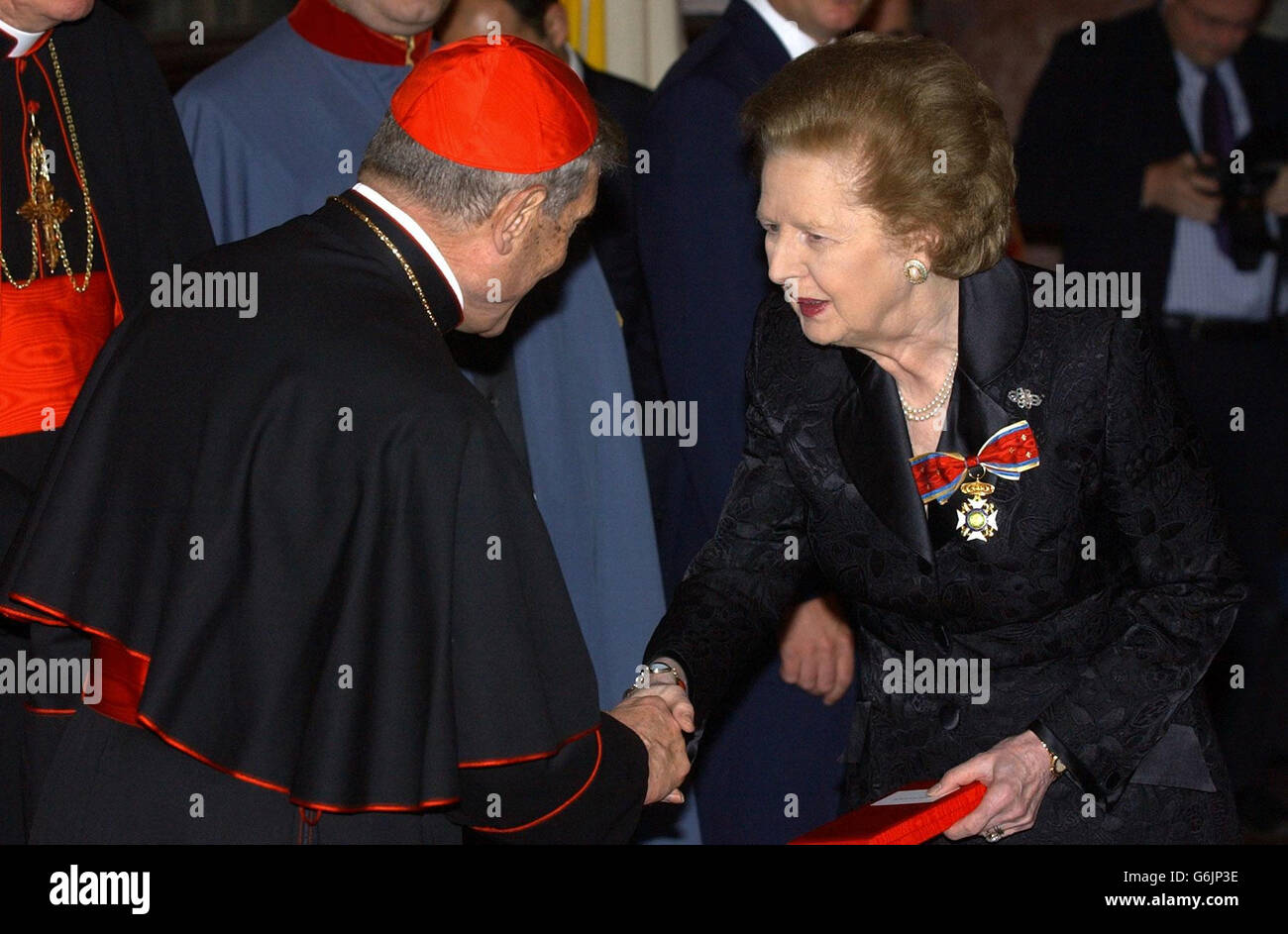 Baroness Margaret Thatcher meets Cardinal Mario Francesco Pompedda ...