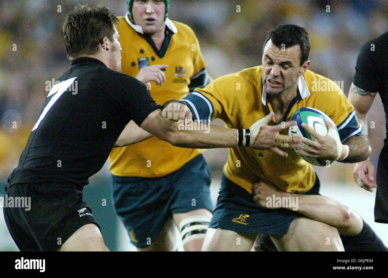 Sport rugby union rwc2003 action joe roff phil waugh hi-res stock ...