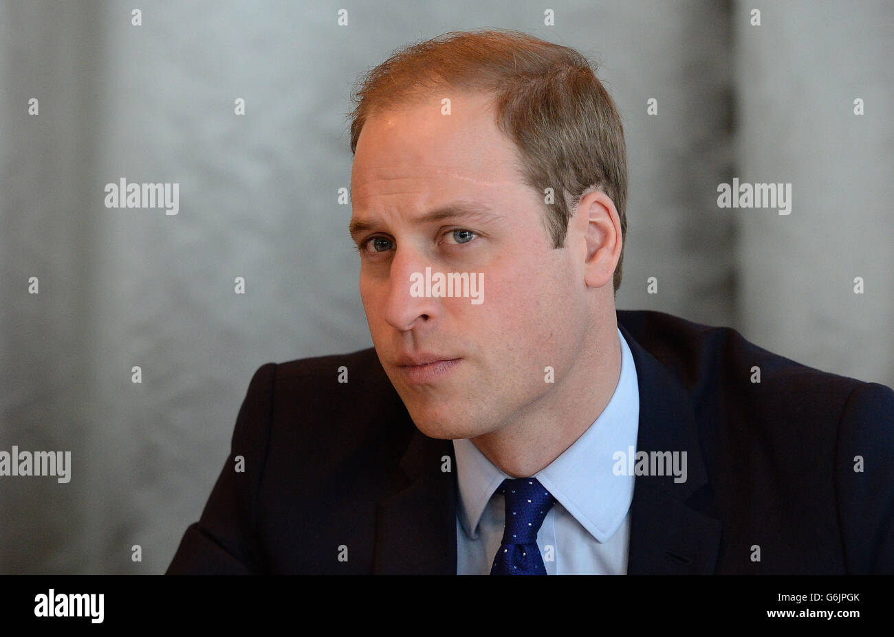The duke of cambridge during a visit to birmingham library hi-res stock ...