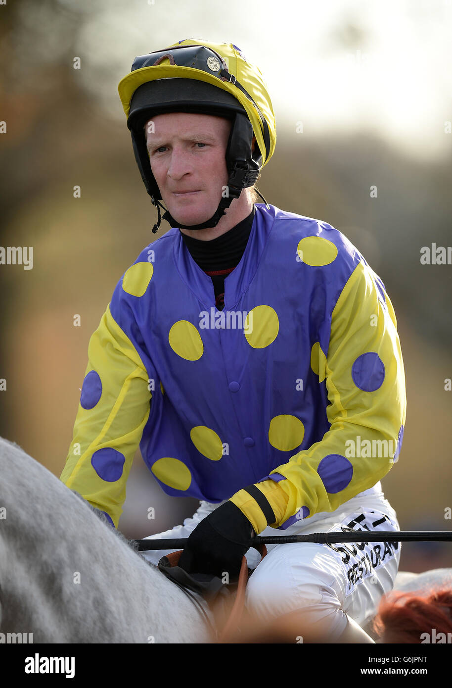Horse Racing - Lingfield Park. Jockey Mark Grant Stock Photo - Alamy