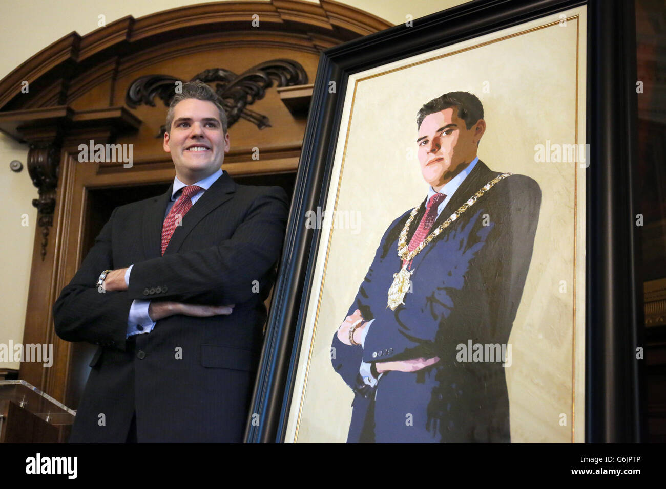 Gavin Robinson portait Stock Photo - Alamy