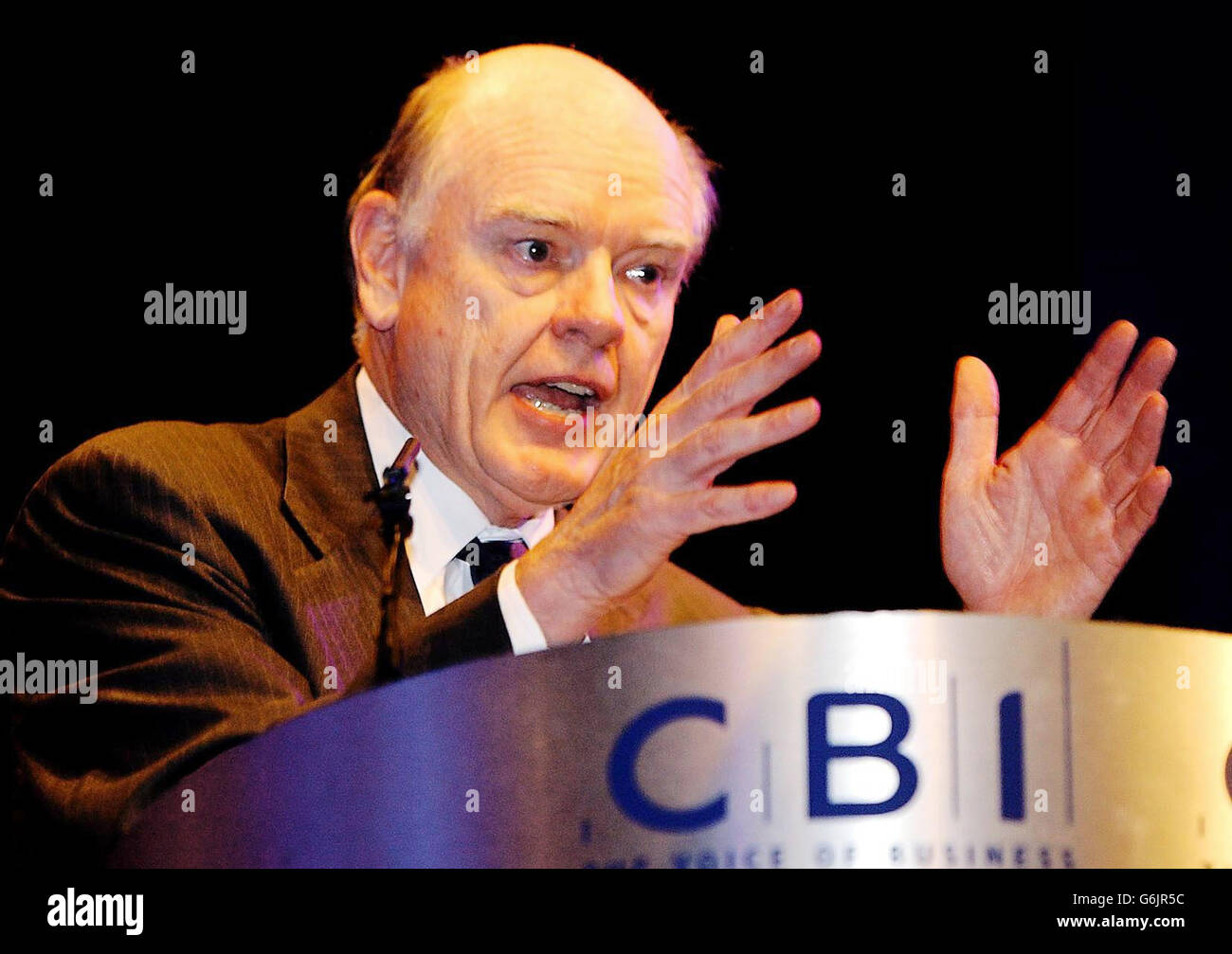 Secretary of the US Treasury John Snow as he addresses the ...