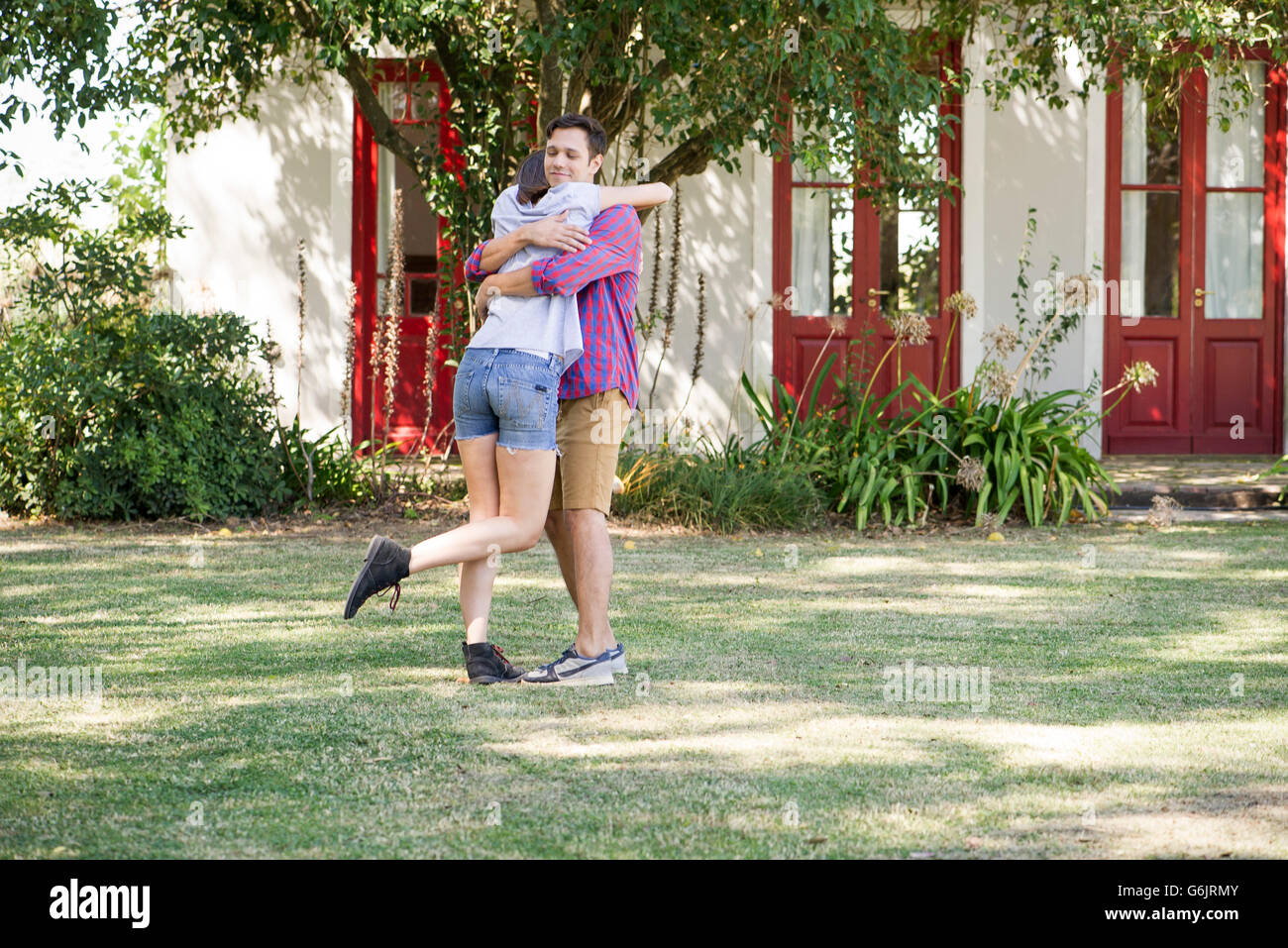 Excited couple celebrating new home hi-res stock photography and images ...