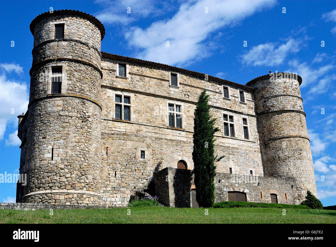 castle in the Cevennes of the French department of Gard Stock Photo - Alamy