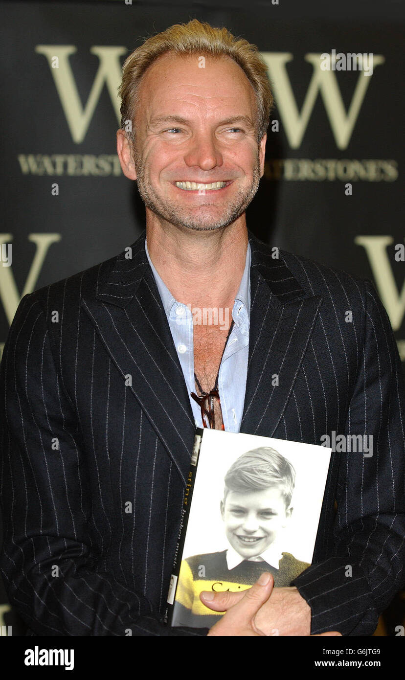 Singer sting photocall book signing autobiography hi-res stock ...