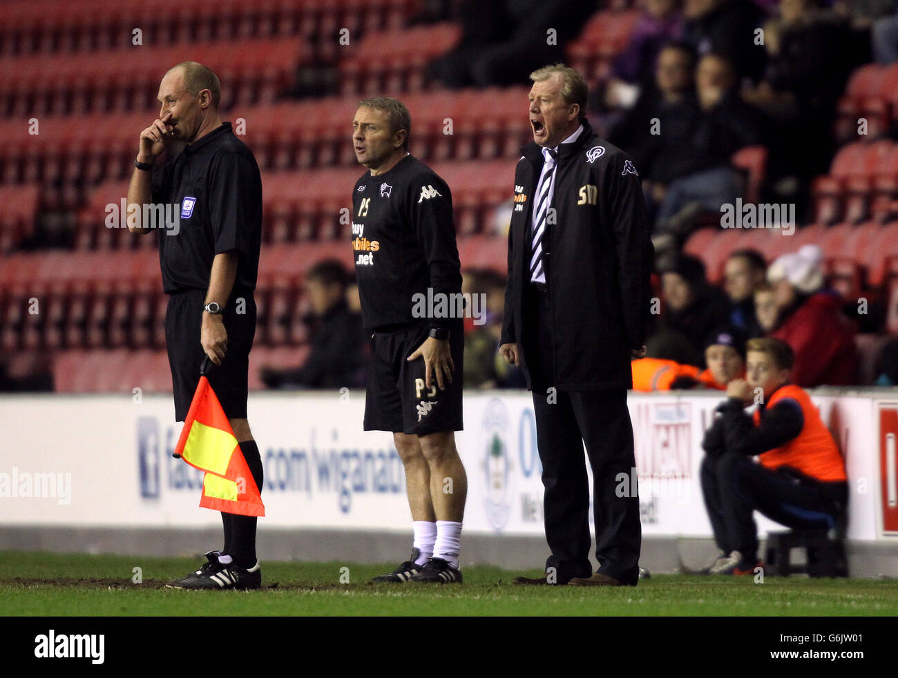 Soccer sky bet championship wigan athletic derby county dw stadium hi ...