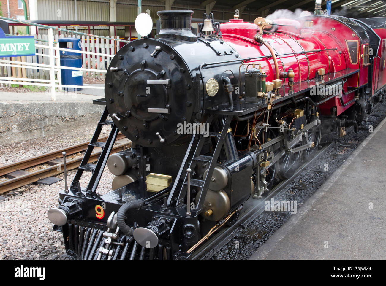 Locomotive Number 9 "Winston Churchill" of the Romney, Hythe ...