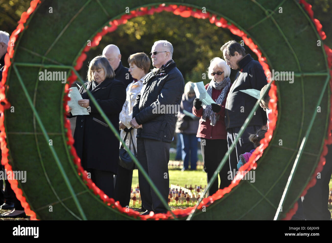People attend a service at the Royal Wootton Bassett Field of ...