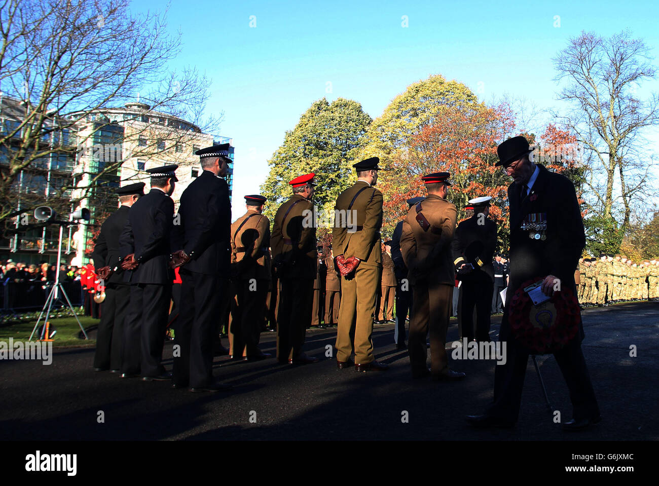 Veterans during the Remembrance Sunday service in York Stock Photo - Alamy