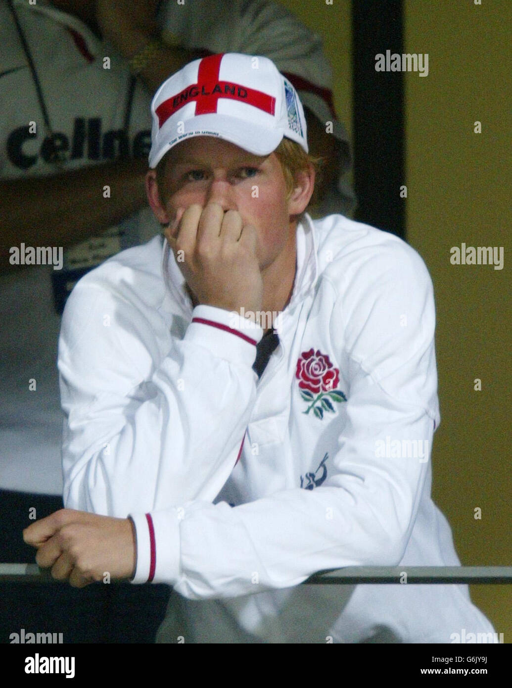 Prince Harry in the stands, watching England against South Africa in ...