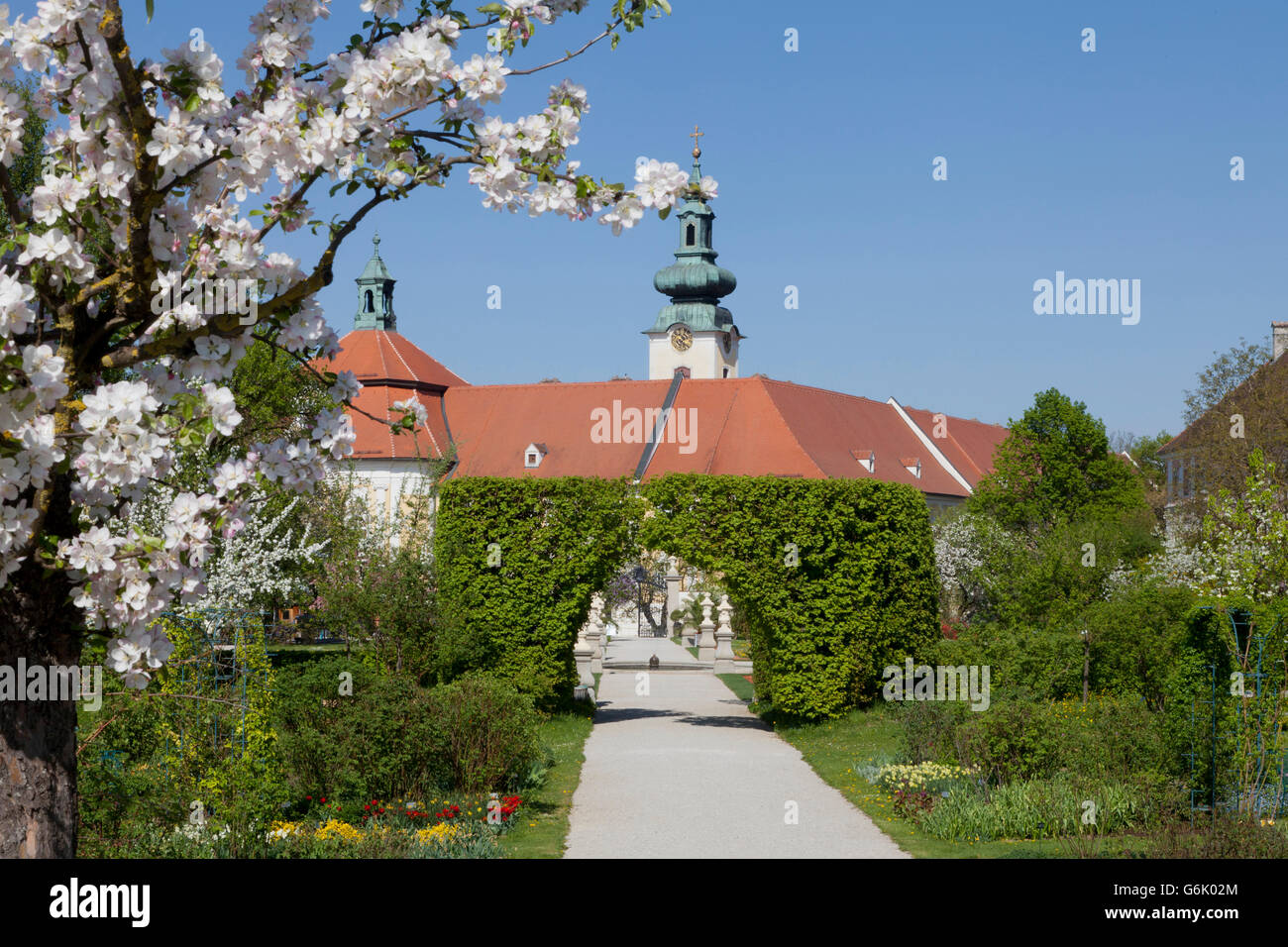 Garden of Seitenstetten Abbey, Mostviertel region, Lower Austria ...