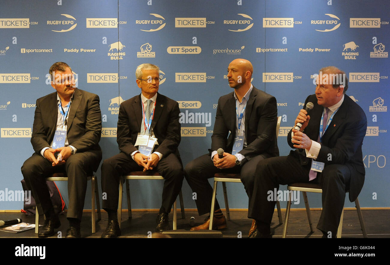 (L-R) Gavin Williams- RFU, Vic Luck- RFU, Wayne Morris-Premiership ...