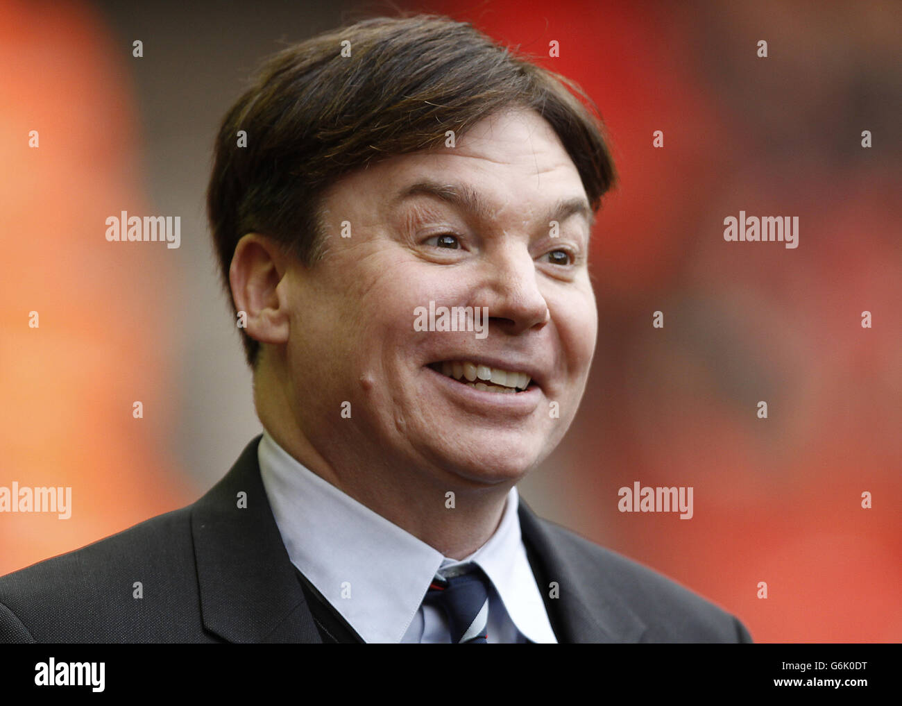 Actor and film star mike myers at anfield hi-res stock photography and ...