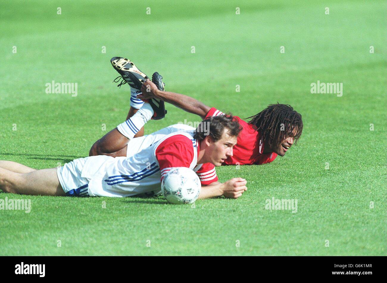 European championship soccer euro 96 france training hi-res stock ...