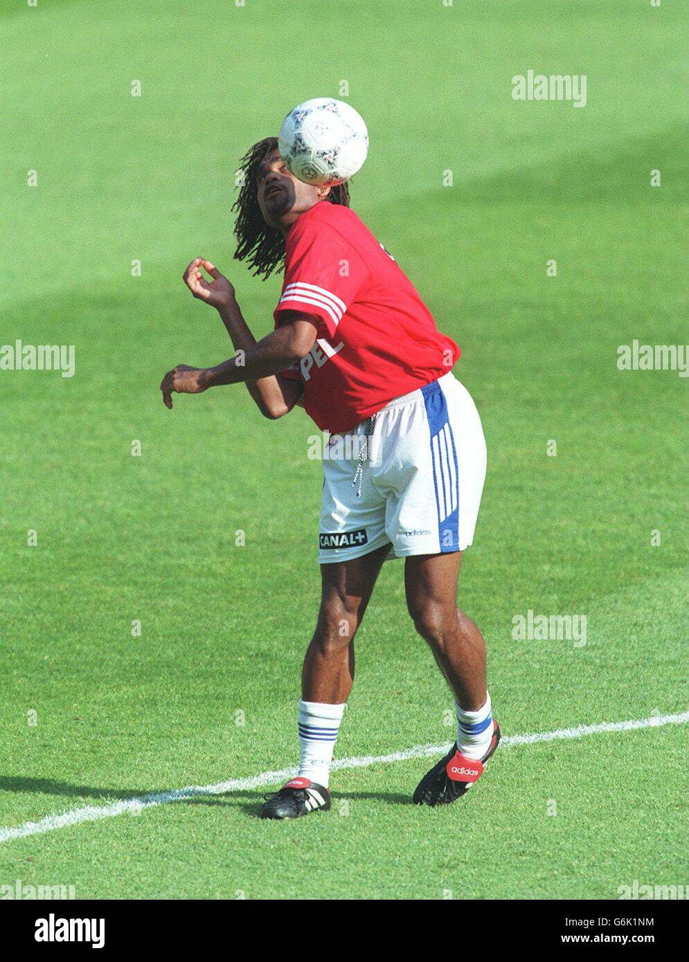 European Championship Soccer-Euro 96-France Training Stock Photo - Alamy