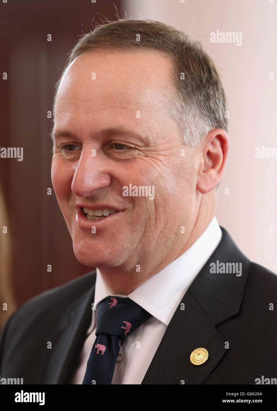 New Zealand Prime Minister John Key, at the Commonwealth Heads of ...