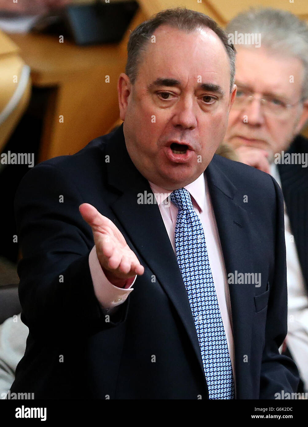 Scotland's First Minister Alex Salmond gestures during First Ministers ...