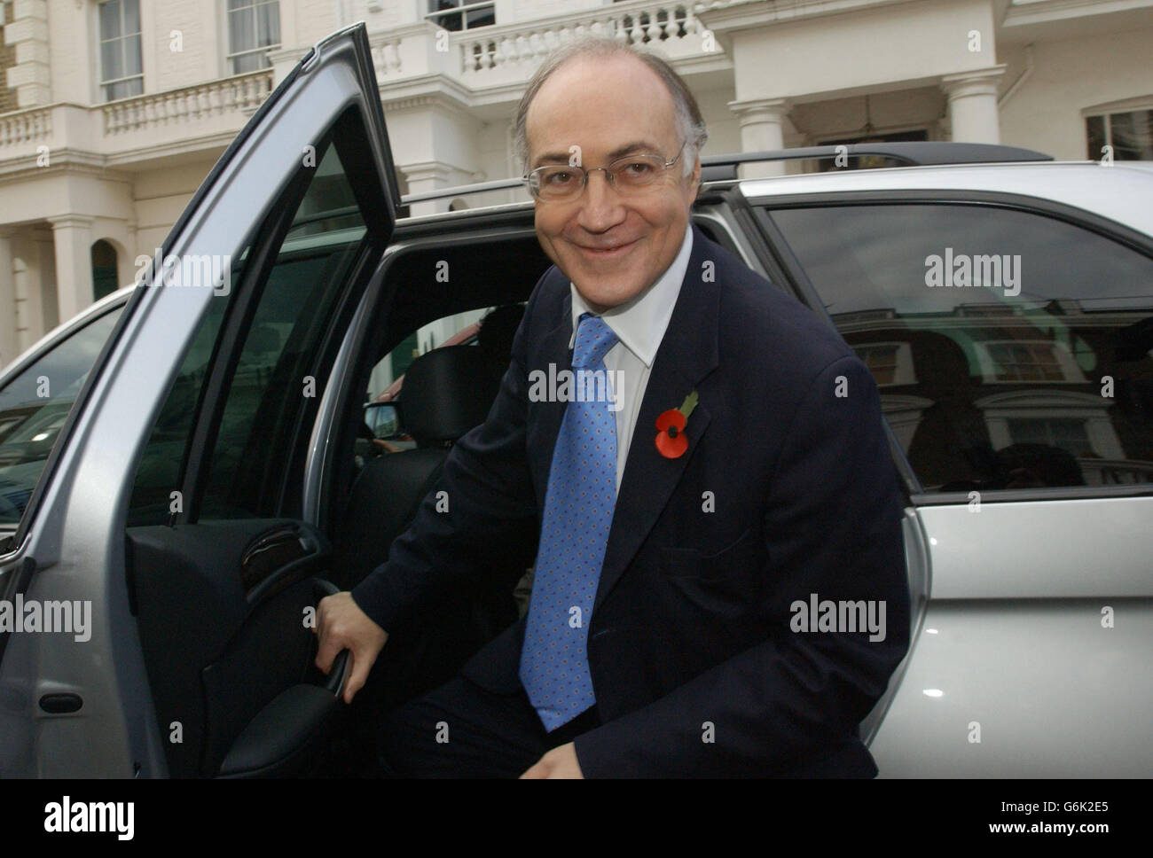Politics getting into car smiling poppy michael howard hi-res stock ...