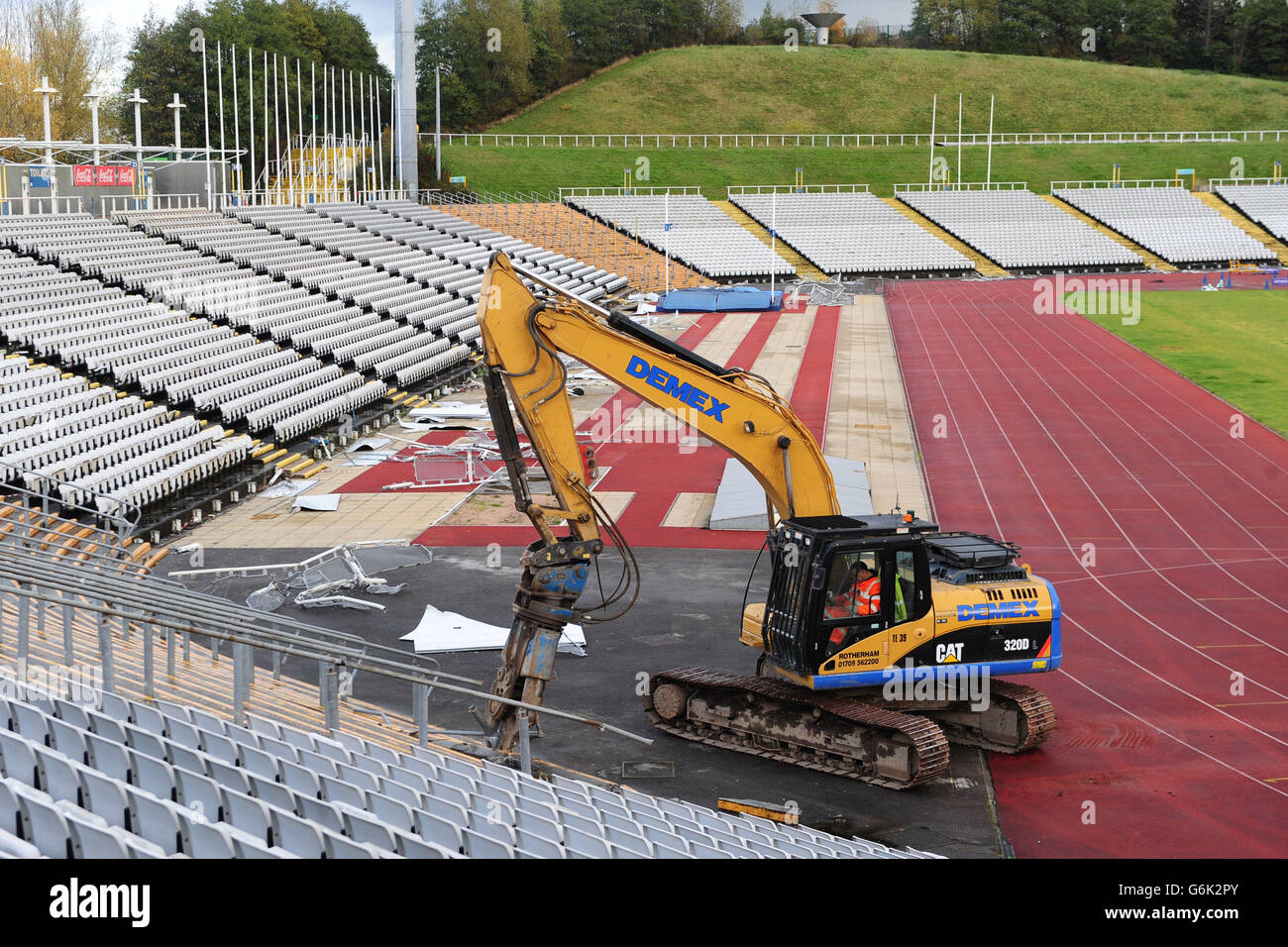Demolition of Don Valley Stadium Stock Photo - Alamy