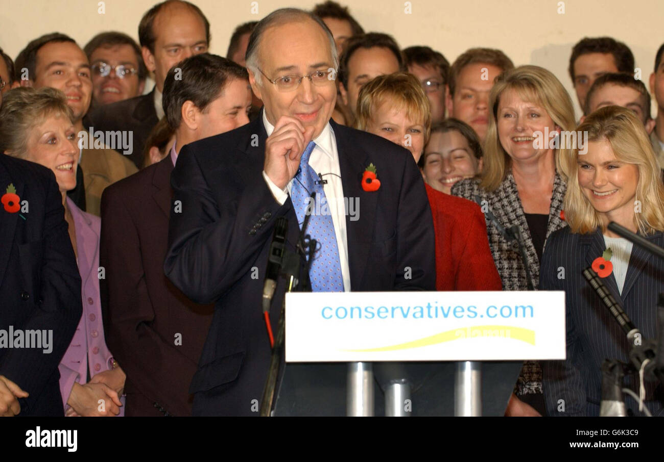 New Tory Leader Michael Howard Stock Photo - Alamy