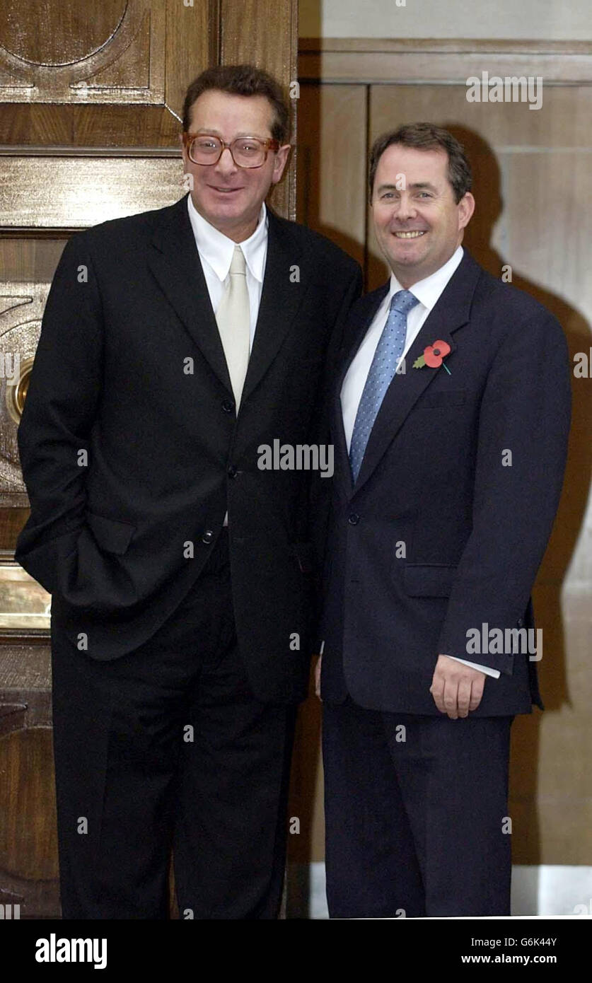 Dr Liam Fox (right) and Lord Maurice Saatchi, the newly appointed ...