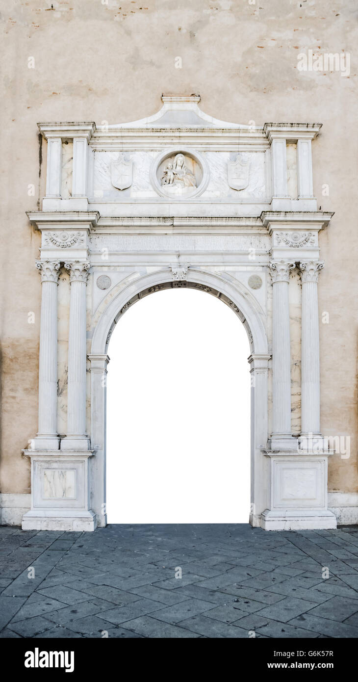 Marble portal in Gothic-Renaissance style usable as frame or border ...
