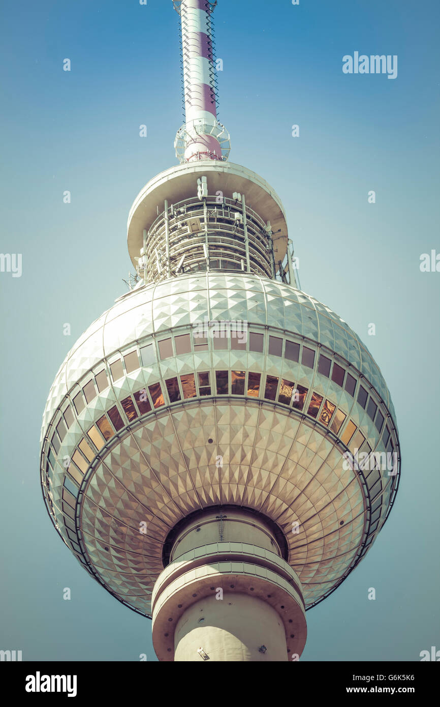 Germany, Berlin, upper part of television tower Stock Photo - Alamy