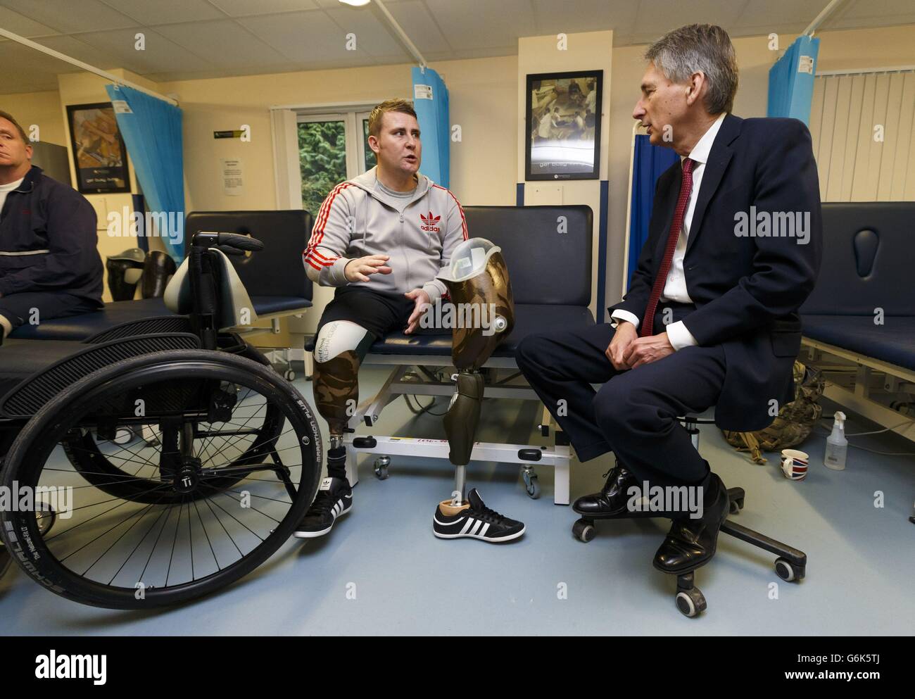 Corporal Stuart Robinson who received a new high-tech Genium leg talks ...