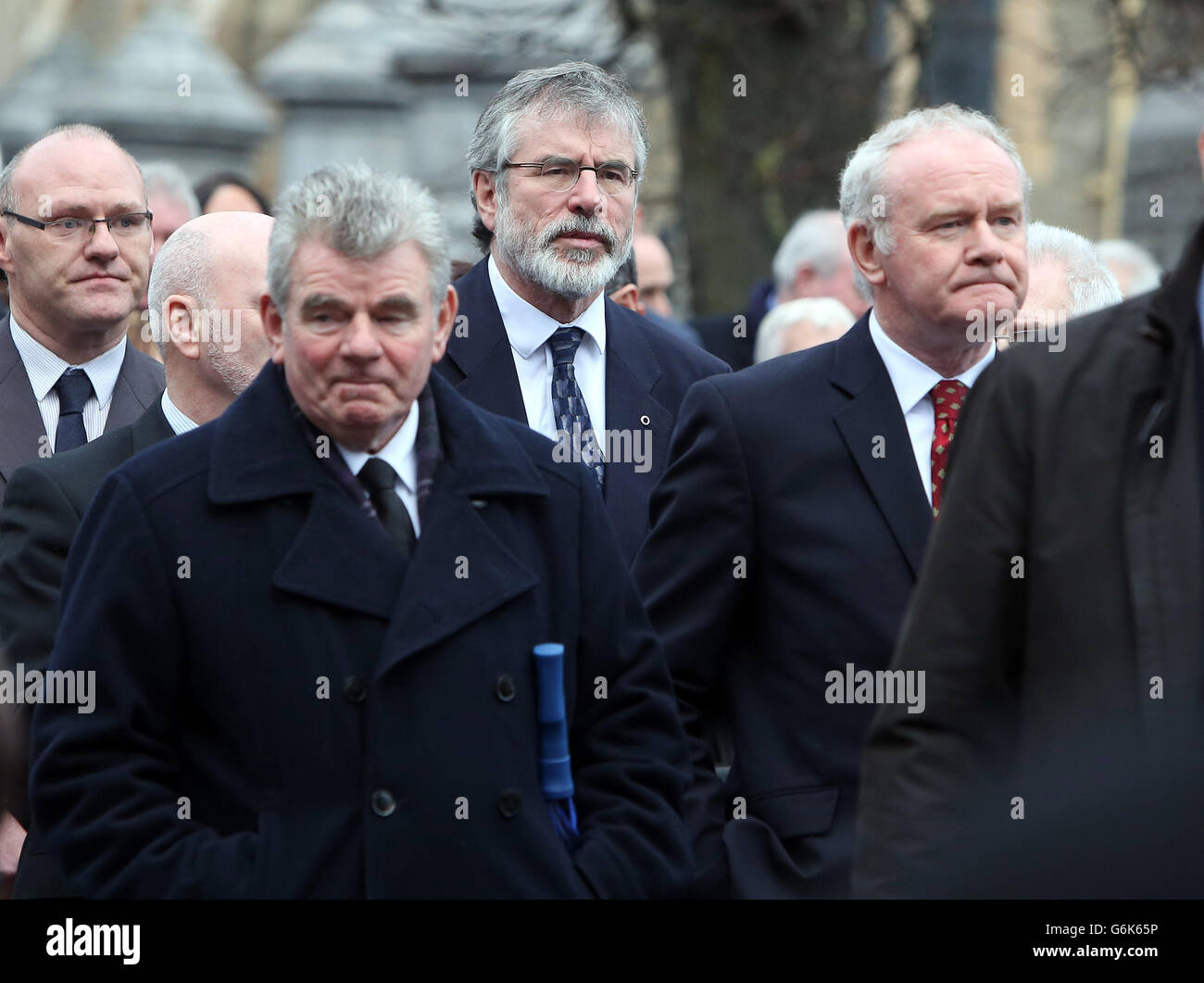 Sinn Fein President Gerry Adams and Deputy First Minister Martin ...