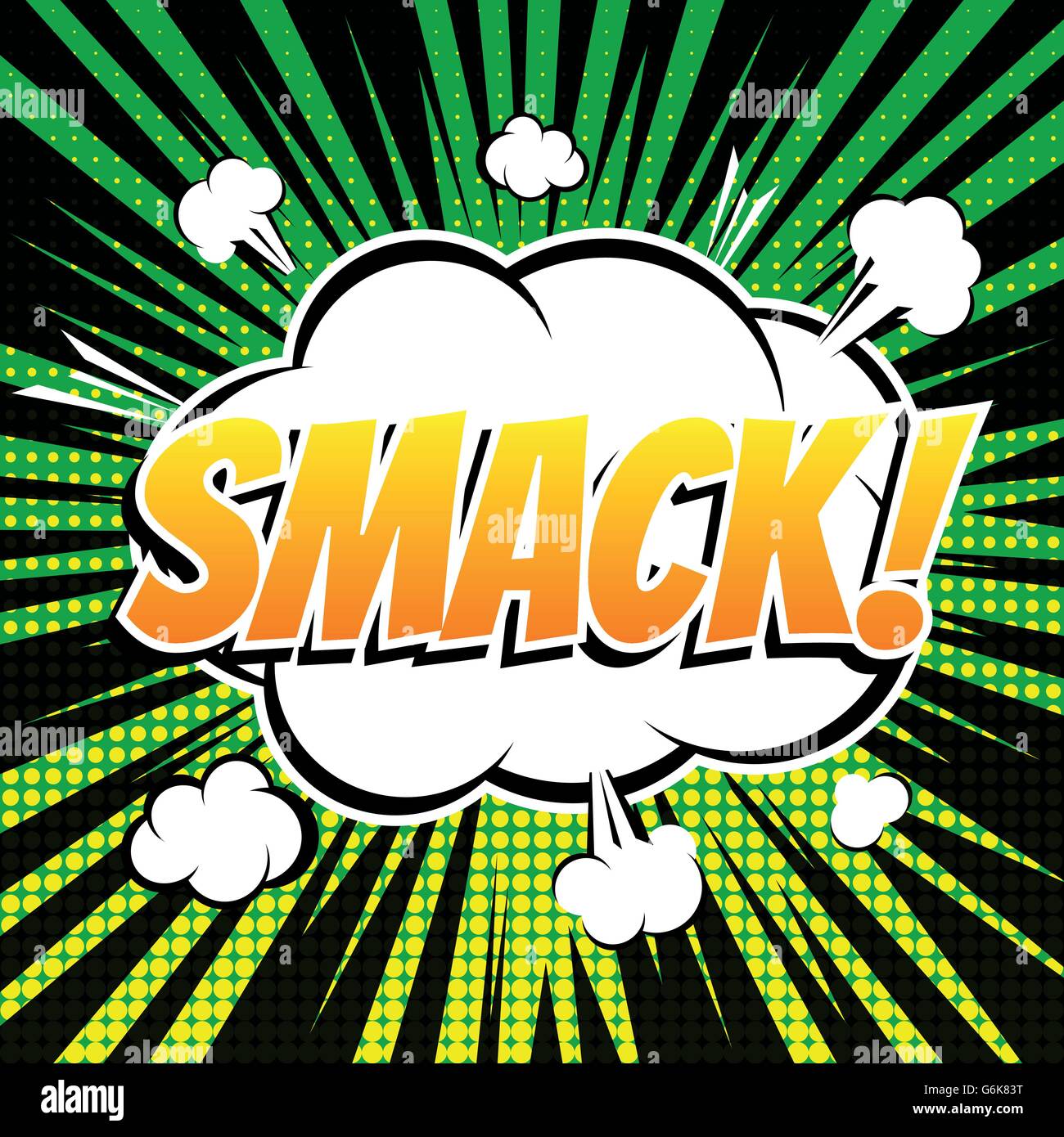Smack comic book bubble text retro style Stock Vector Image & Art - Alamy