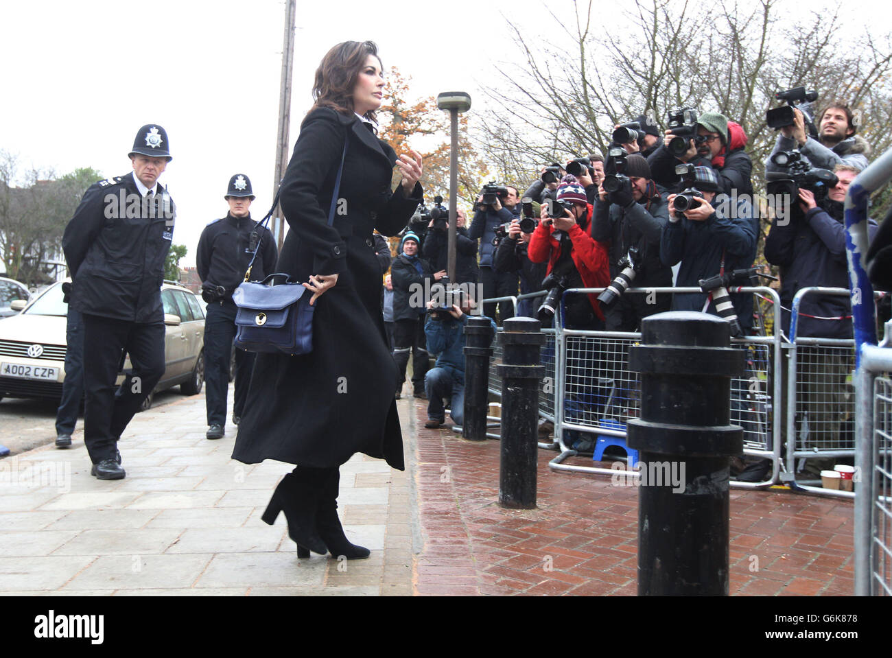 TV cook Nigella Lawson arriving at Isleworth Crown Court in west London ...