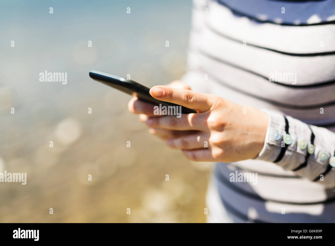 Woman telephone close up shadow hi-res stock photography and images - Alamy