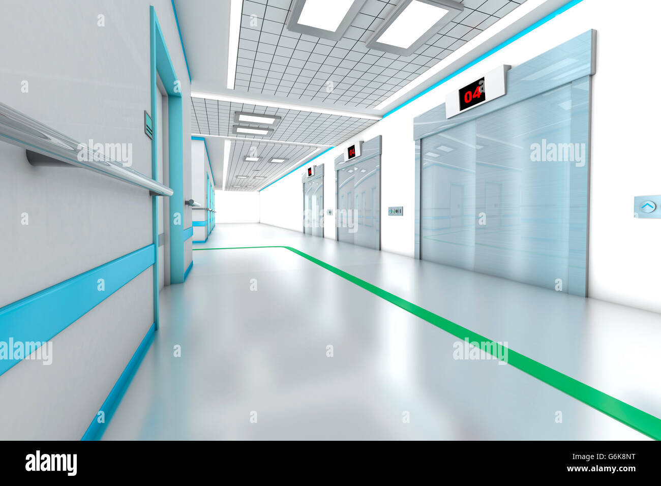 3D rendered illustration, architecture visualization of a modern ...