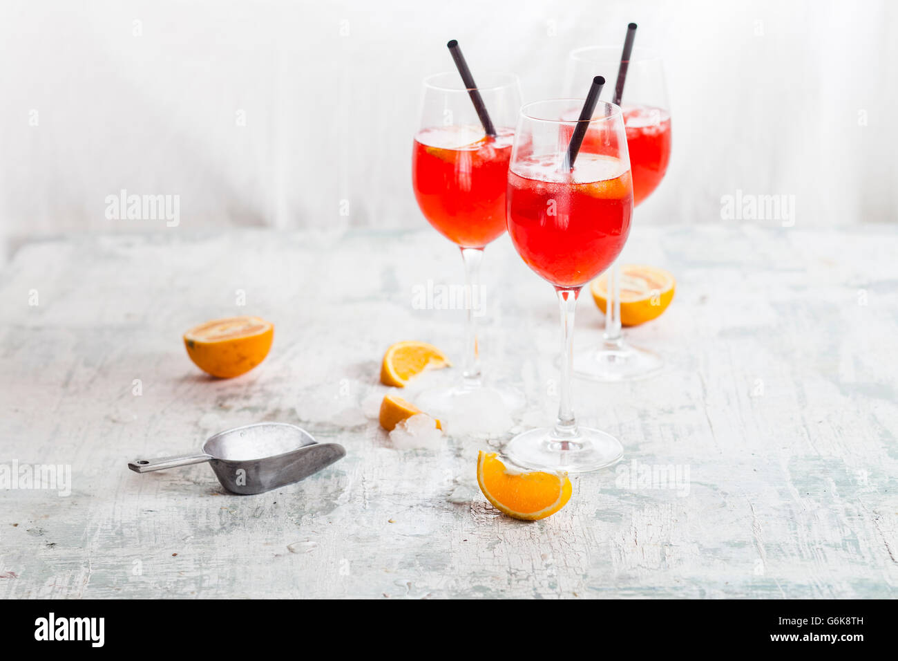 Aperol spritz, bitter liqueur, prosecco wine, sparkling mineral water ...