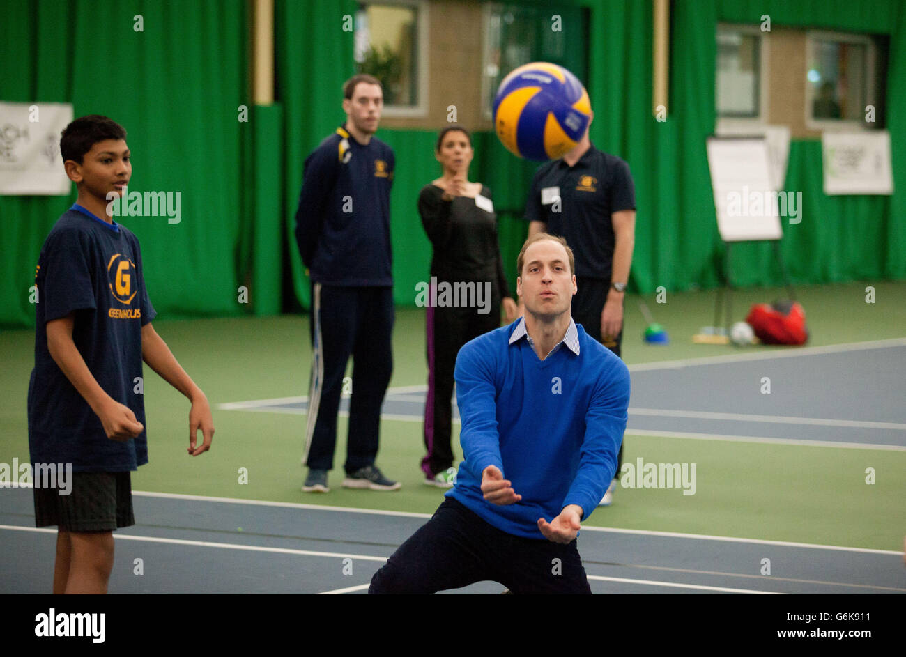 The Duke of Cambridge takes part in a Coach Core apprentice training ...