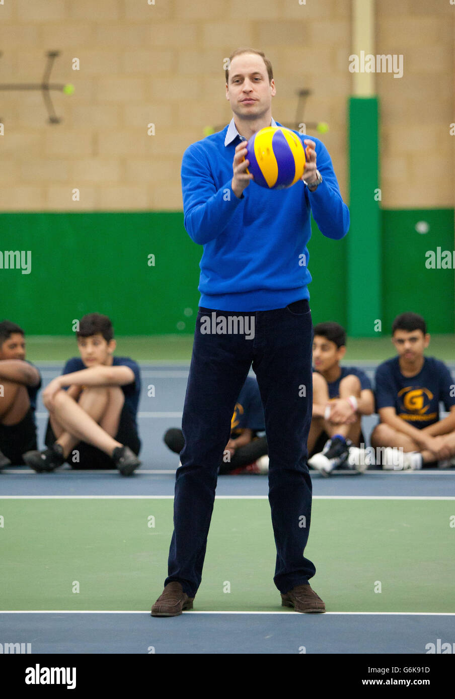 The Duke of Cambridge takes part in a Coach Core apprentice training ...